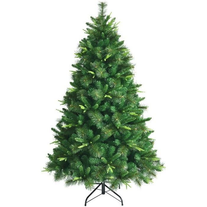 COSTWAY Sapin de Noël Artificiel 180 cm 3 Types de Feuillage en PE/PVC ...