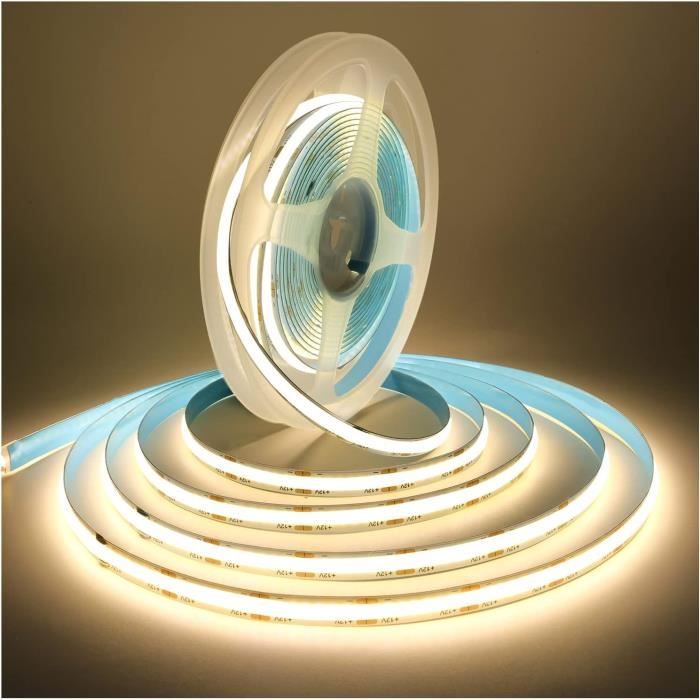 Ruban Led, Bande Led Cob Dc 12V 5M 320 Leds-M Total 1600 Leds Lumière ...