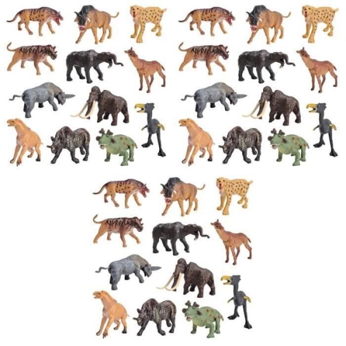 36 pcs imiter des animaux préhistoriques Figurine Animaux identifier le ...