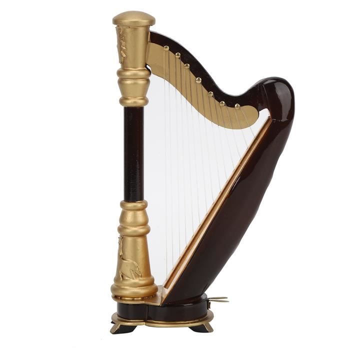 HURRISE modèle musical Modèle de harpe miniature, 6,3 pouces de hauteur ...
