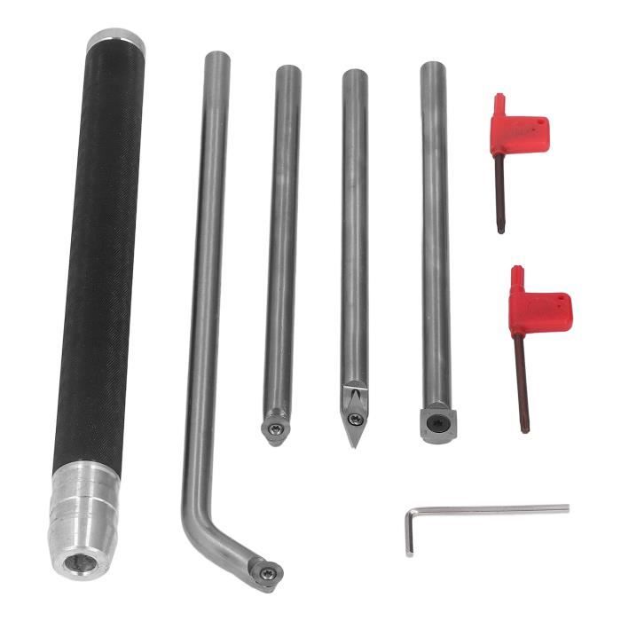 HURRISE Outils de travail du bois Ensemble d'outils de tournage de tour amovible Kit d'outils de ...