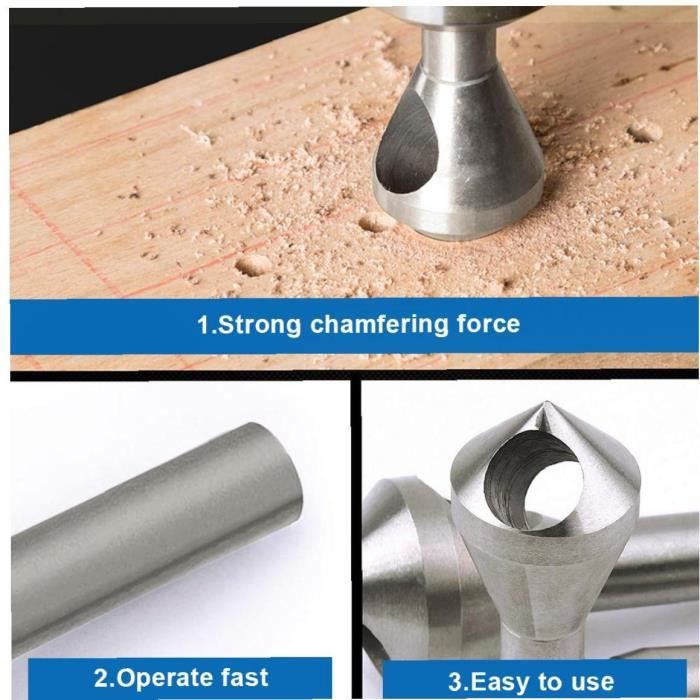 Foret de fraise à fraise à 90 degrés Tool de chanfrein en acier à ...