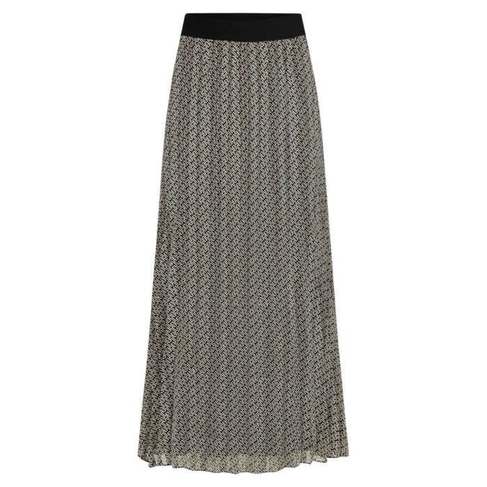 Jupe longue droite fluide Noire - Cdiscount Prêt-à-Porter