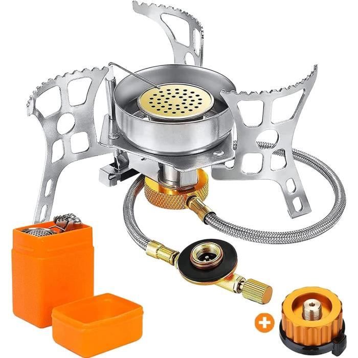 Réchaud de Camping, 3900W Portable et Pliable Mini Réchaud Gaz, Brûleur ...