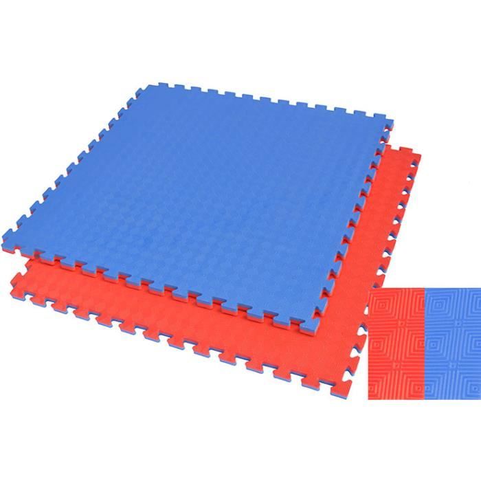 NineStars - Tatami Puzzle 2,5 cm, Bleu/Rouge, Motif Rhombique (anti ...