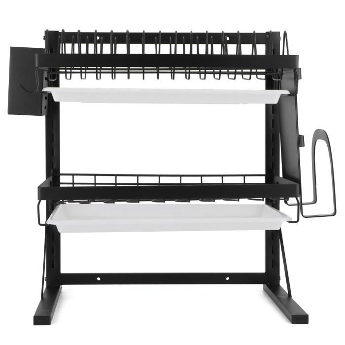 Range-vaisselle - Omabeta - rangement à 2 niveaux - Noir - Acier ...