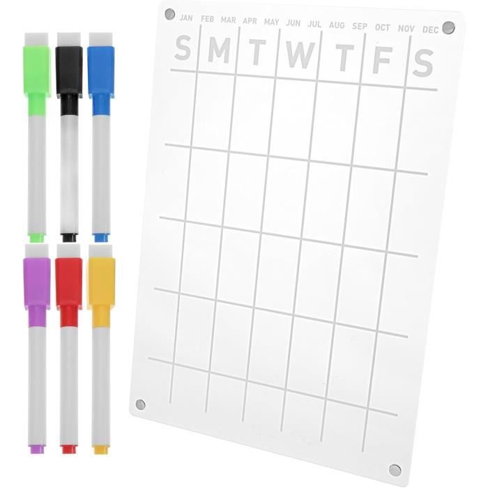 1 Ensemble De Tableau Effaçable À Sec Magnétique En Acrylique ...