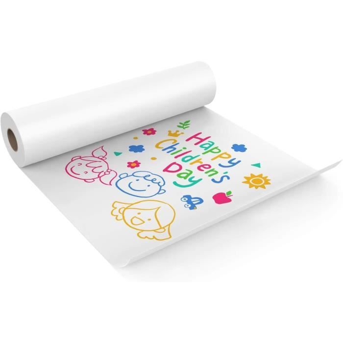 Rouleau De Papier Blanc, 43cm x 10m, Rouleau De Papier Kraft Blanc ...