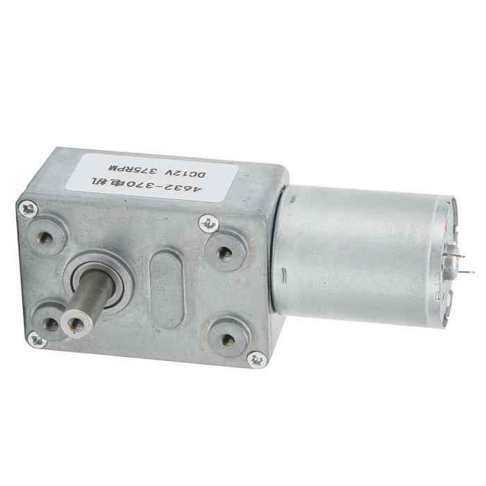 Moteur à engrenages à vis sans fin DC 12V 375RPM - auto bloquant, ultra ...
