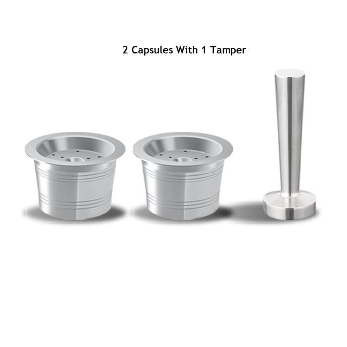 FILTRE A CAFE,2 Capsules 1 Tamper--Capsule De café rechargeable ...