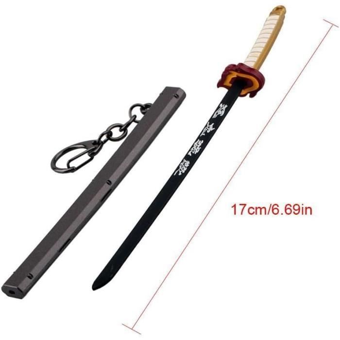 ZMOOPE Démon Killer Sword Key Chain, Mini Katana Key Chain Animation ...