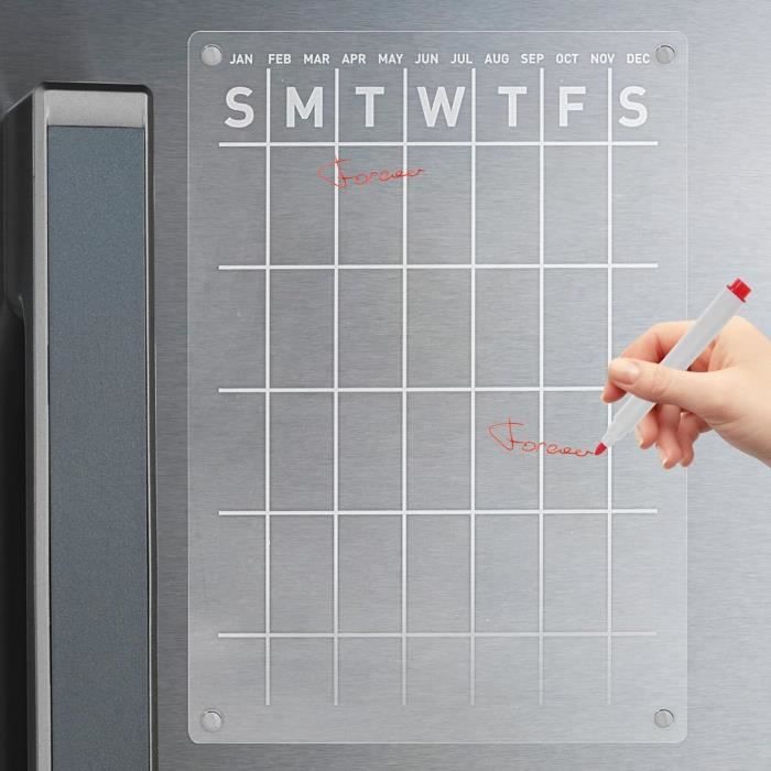 1 Ensemble De Tableau Effaçable À Sec Magnétique En Acrylique ...