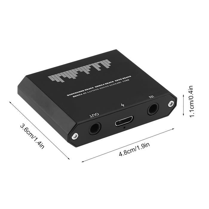 TMISHION ampli de casque 3.5mm AUX Mini HiFi stéréo basse lourde casque ...