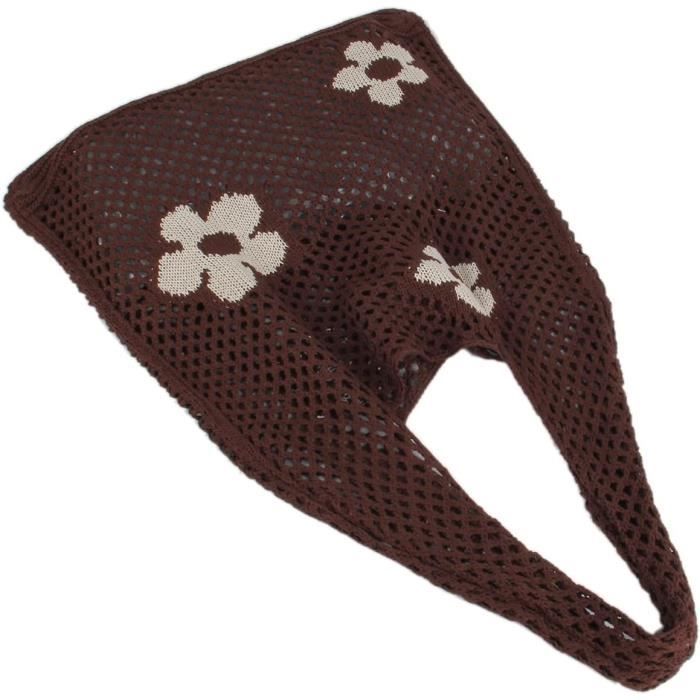 Sacs Portés Épaule Tricot Pour Femme Tricoté Fleuri Sacs Portés Main ...