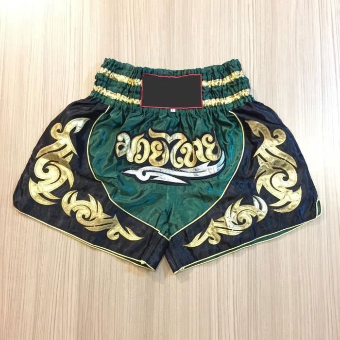 Short Enfant - Traditionnel THAI - Couleur Verte - Taille 10-12 ANS ...