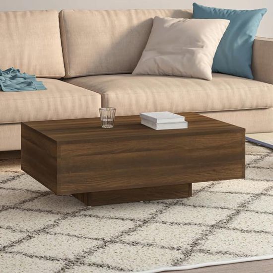 Prix bas - Table basse,Table salon pour Canapé, Chêne marron 85x55x31 ...