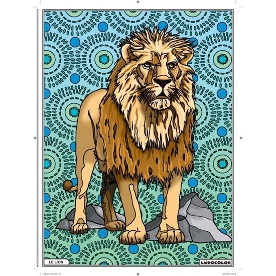 Tableau Velours à colorier Le Lion - Cdiscount Jeux - Jouets