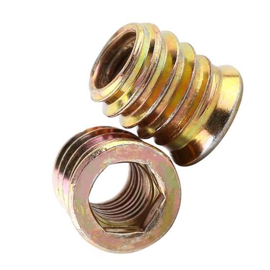 M6 x 10mm insert fileté, Écrous à Visser, Écrou hexagonal fileté en ...