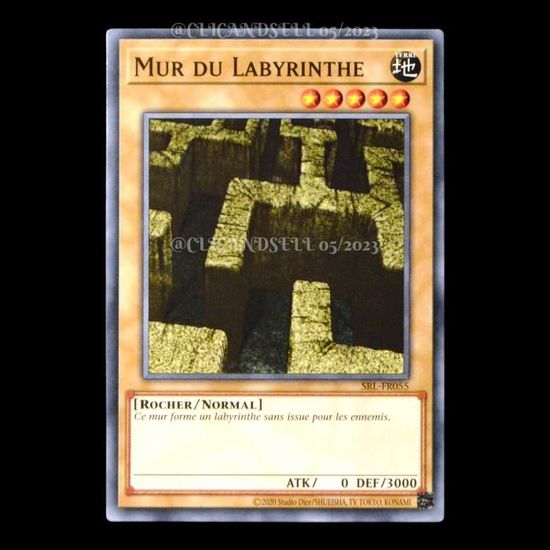 Carte YU-GI-OH SRL-FR055 Mur du Labyrinthe - Cdiscount Jeux - Jouets