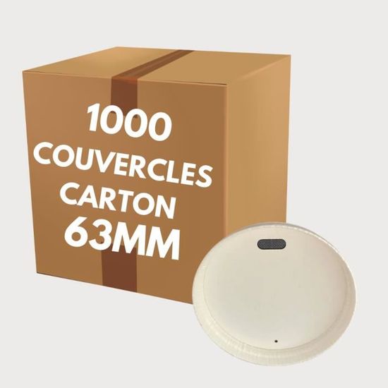 1000 Couvercles pour gobelets en carton (63 mm) - Cdiscount Maison