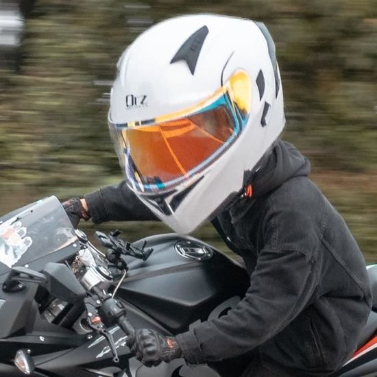 Casque de vélo,ORZ Moto rcycle casque intégral racing moto rbike casque avec Double pare-soleil ...