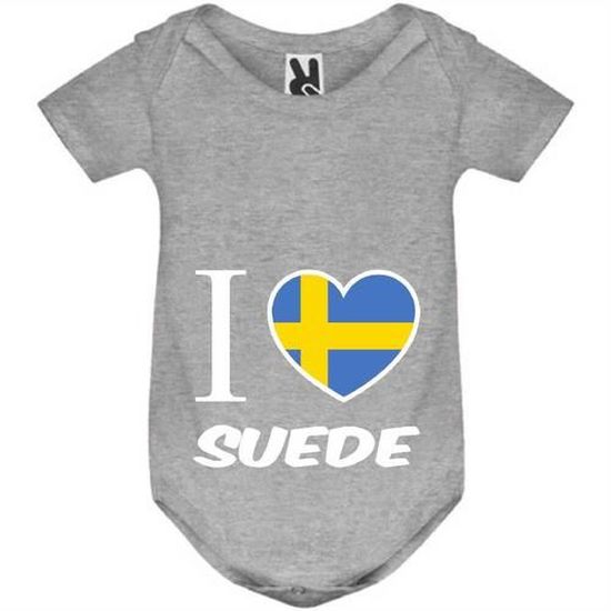 Body bébé - Manche Courte - Bébé Garçon - gris - JAIME LA SUEDE FOND ...
