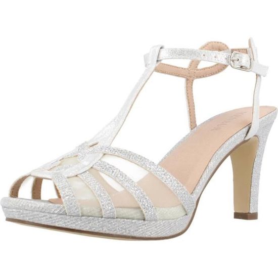 Sandale - nu-pieds Femme MENBUR 136132 Gris - Compensé - Boucle de ...