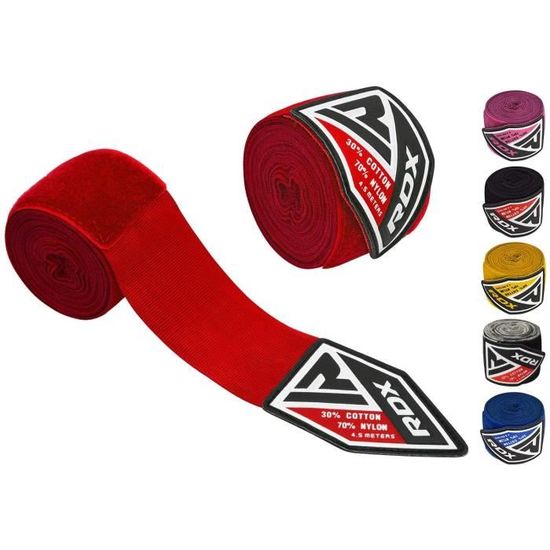 Bandes de boxe MMA élastiquées RDX - 4,5 mètres - pour entraînement en ...