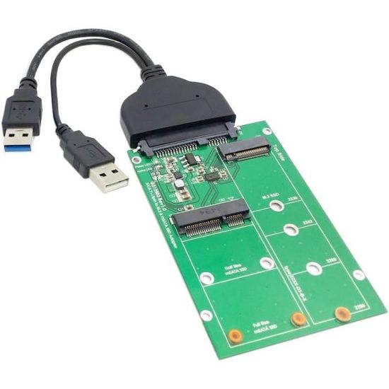 Chenyang Cy Usb 3.0 À 22 Broches Sata 2.5 "Disque Dur Vers 2 En 1 Combo Mini Pcie 2 Voies M.2 ...