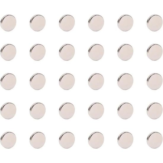 Aimant De Terre Rare, Rond 30Pcs 3 Couches Électrolytique Lisse Aimant ...