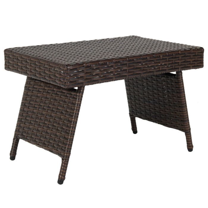 Table basse pliante en rotin 60 x 40 x 40 cm table d appoint avec ...