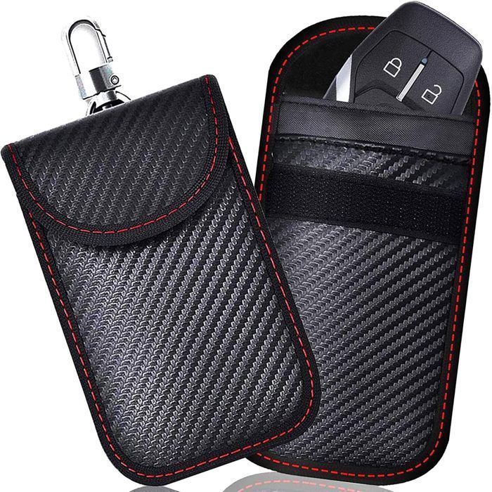 Lot de 2 Pochettes Blocage Signal RFID pour Clé Voiture, Étui de ...