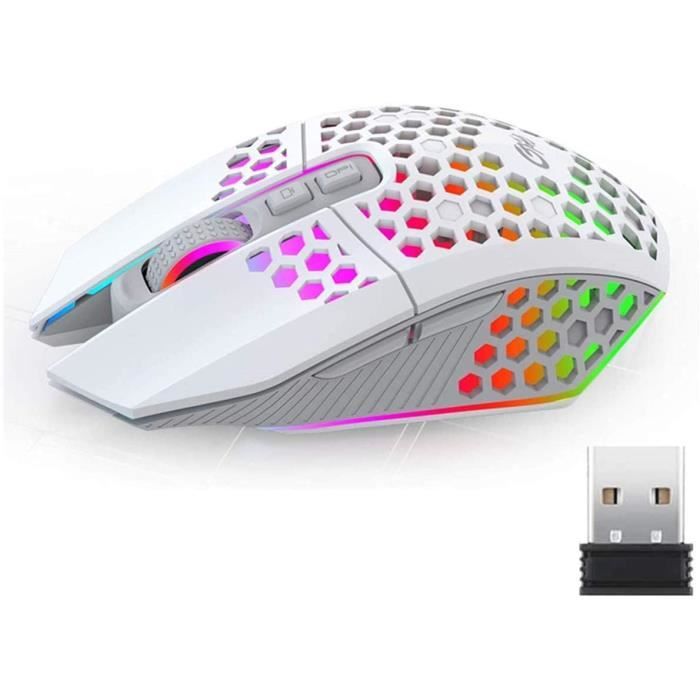 Souris Gamer RGB Souris Gamer sans Fil Souris Rechargeables Conception ...
