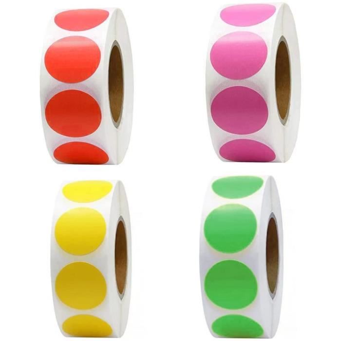 4 Pièces Gommettes Autocollantes Rondes, Gommettes Rondes Étiquettes ...
