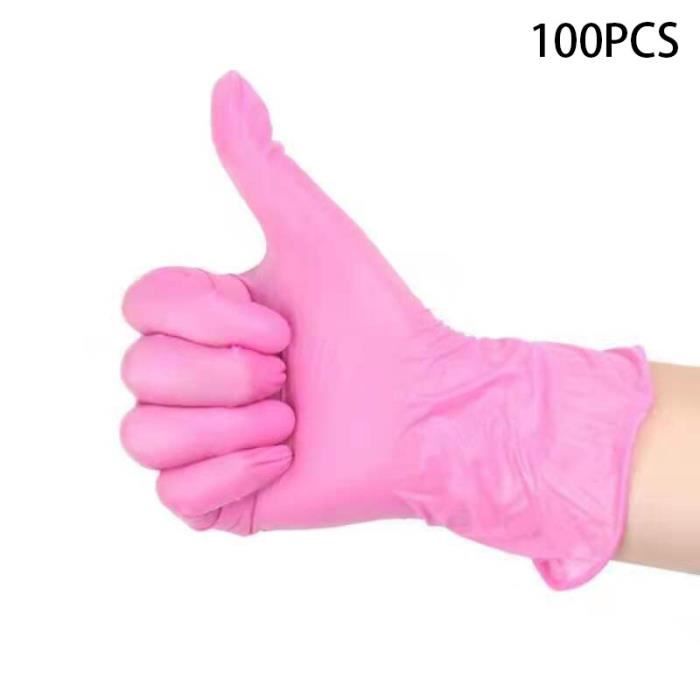 Gant ménage-vaisselle,NitCarter-Gants roses de poulet en PVC,sans latex ...