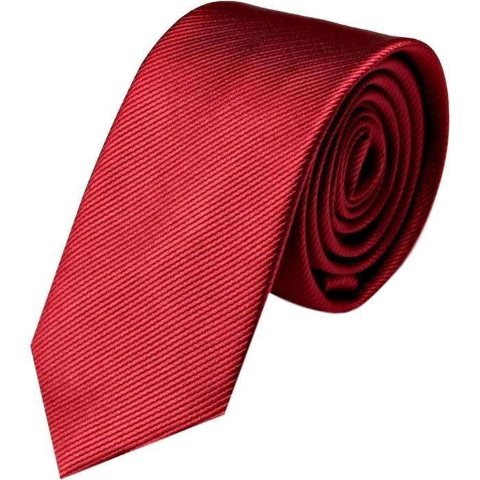 Cravate Fine Et Fine - 6 Cm - Couleur Unie - À Rayures - Pour Homme ...