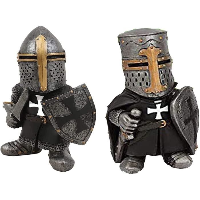 Statues De Nains De Garde De Chevalier - Figurine De Croix Templier ...