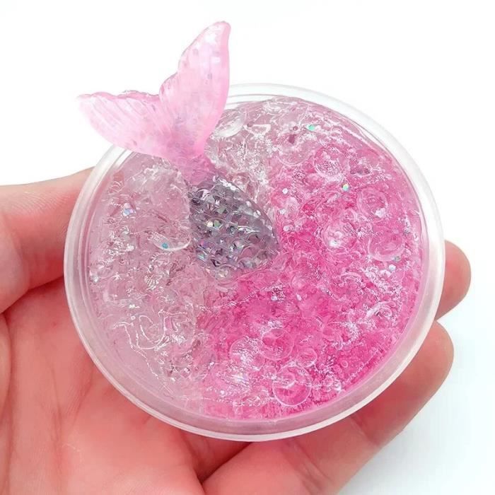 Rose Transparent-Kit de Slime en Clip de Sirène pour Enfant, 60ml ...