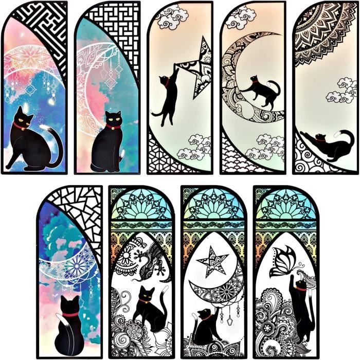 18PCS Marque-pages Chat Mignon Signets Animal Marque-page Lune Étoile ...