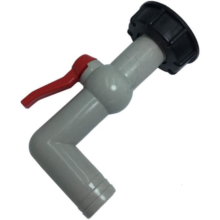 IBC Adaptateur avec 3-4 Robinet 90 Degrés pour Citerne Réservoir IBC 1000 litres d'eau Robinet ...