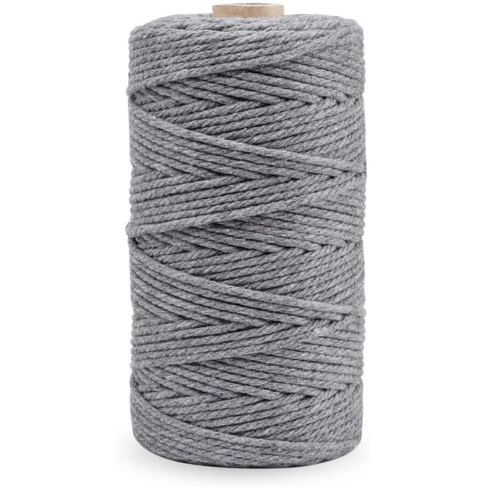 Corde macramé coton 3mm x 100m diy coton cordon macramé 4-ply pour ...