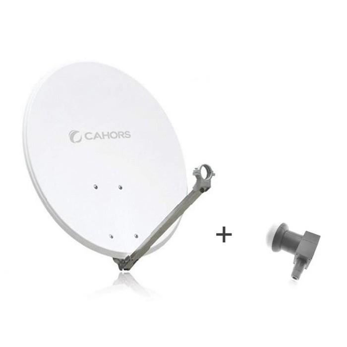 Antenne Parabole Satellite - CAHORS - ANT 65HD + LNB Single - Gain 36,3 dB - 65 CM - 12,625 GHz ...