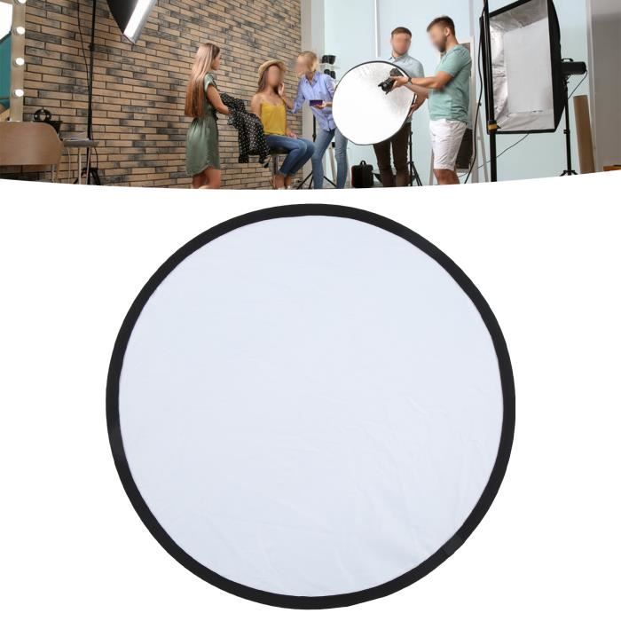 Réflecteur - DIOCHE - 60 cm - Argenté et Blanc - Diffuseur de lumière ...