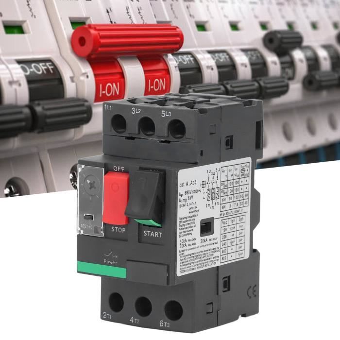 Disjoncteur moteur - EJ.LIFE - 1,6-2,5 A - Ignifuge PC - AC690 V ...