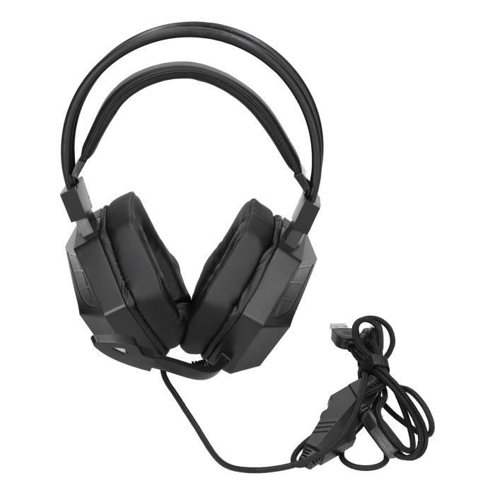 Fdit Casque de jeu filaire G15 Gaming Headset RVB Ordinateur de jeu ...