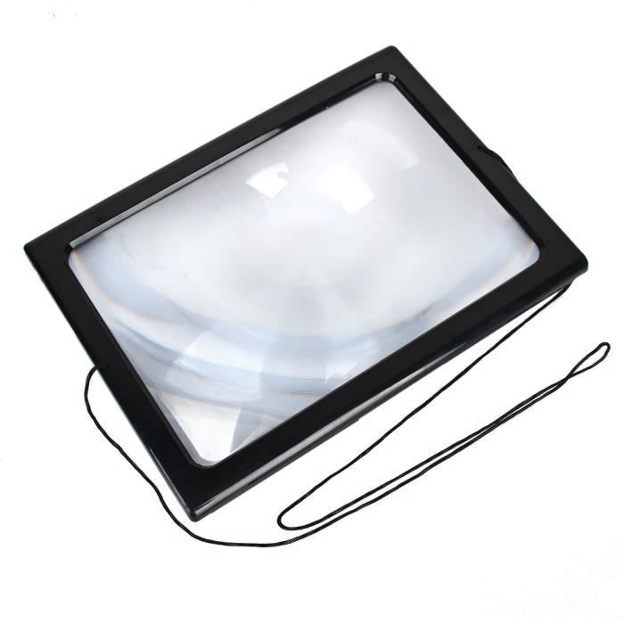 Loupe de lecture pliable A4 avec lumière LED 3x pour artisanat et ...