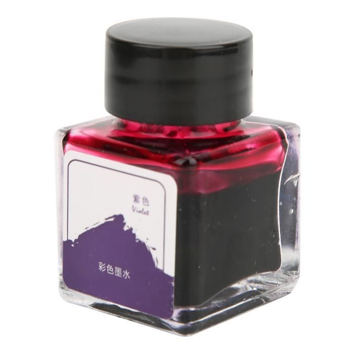 YIC Encre Non-Carbone 12 Couleurs En Option Stylo Plume Recharge Bouteille D'Encre (Violet 20 Ml ...