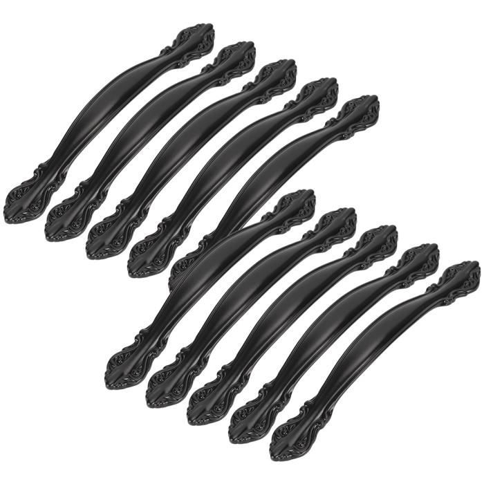 Poignée - HURRISE - Simple - Noir - 10Pcs - Alliage de Zinc 96Mm ...