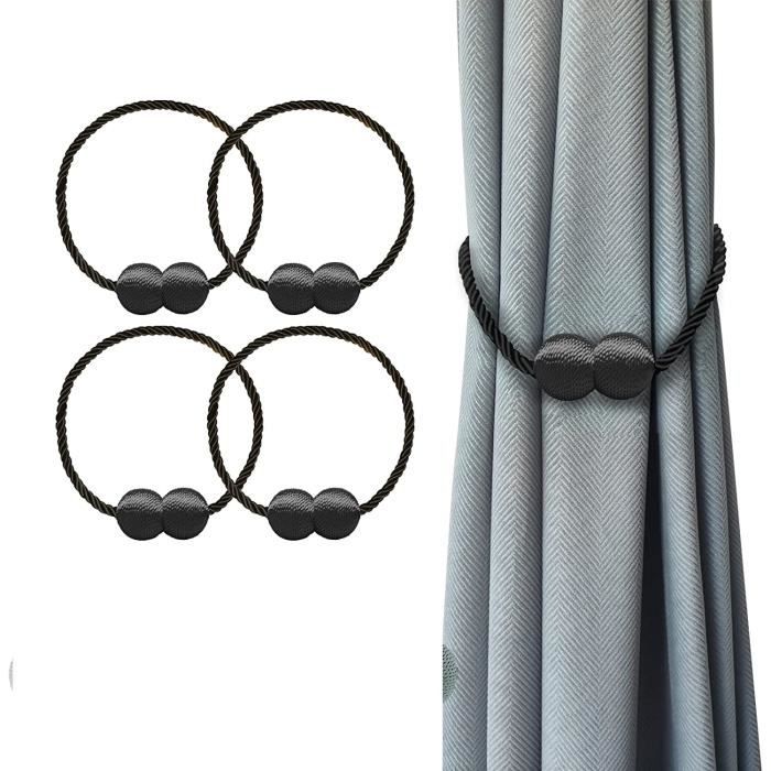 Attaches magnétiques pour rideaux - KAKOO - Lot de 4 - Aimants nickelés ...