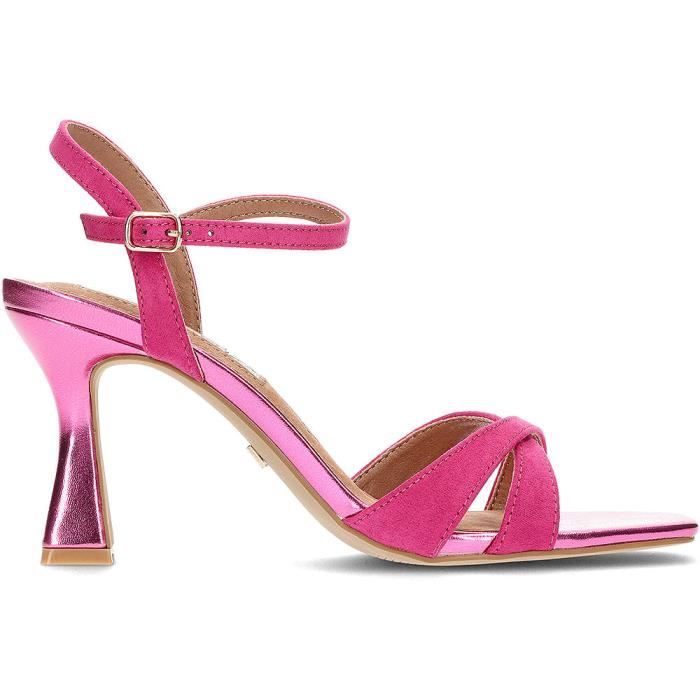 Sandales à talon MARIA MARE - Référence 68405 - Blanc/Fuchsia - Femme ...